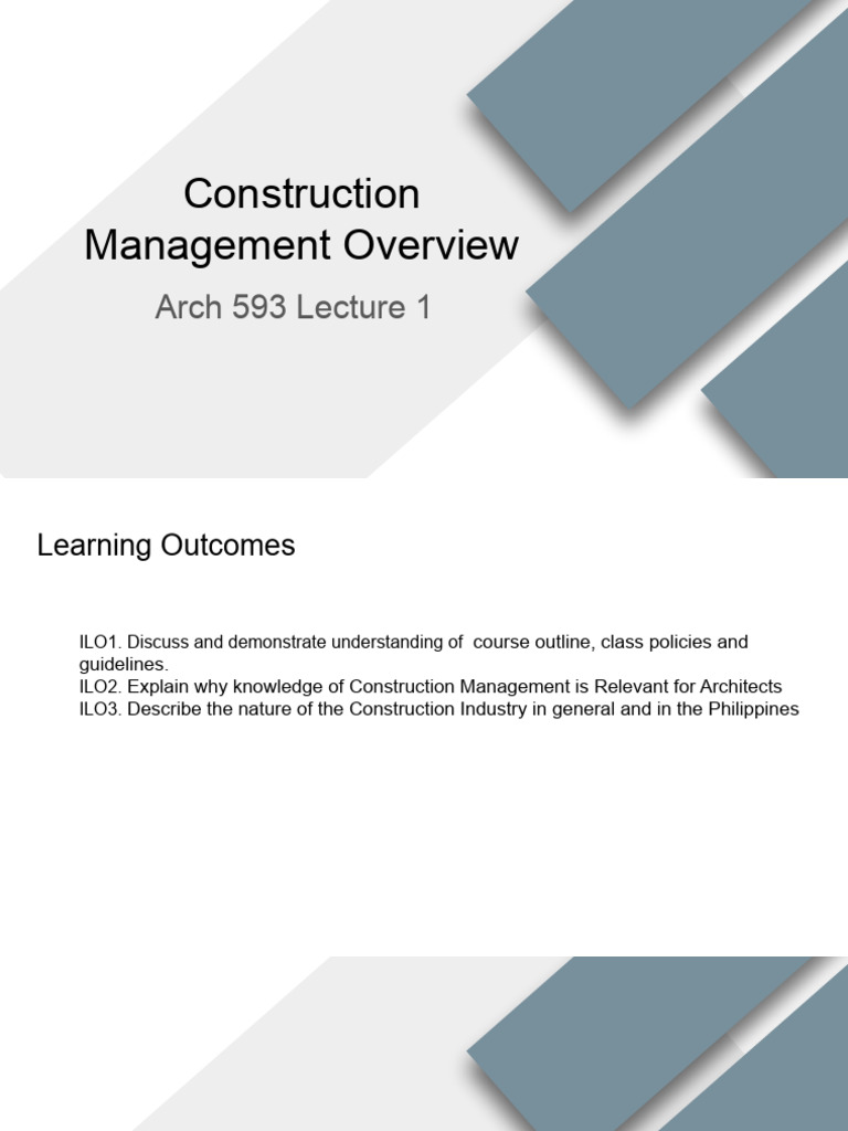 Introduction To Construction | PDF | Employment | Project Management