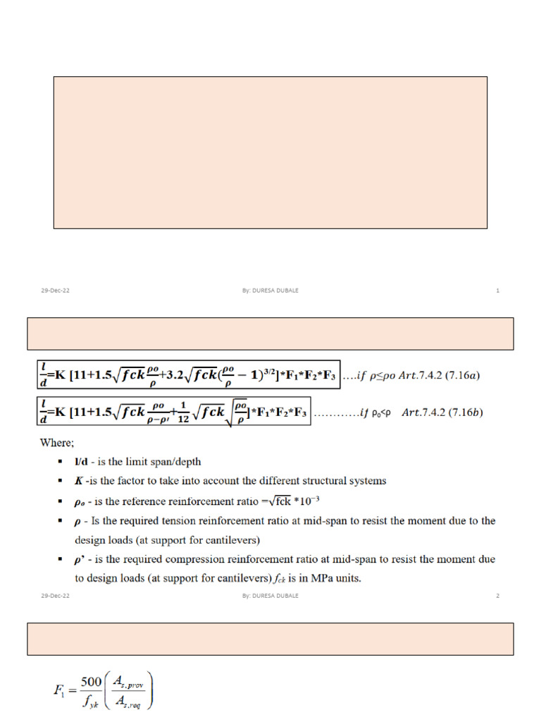 Formulas From EBCS For Strip Methods Edited | PDF | Technology ...