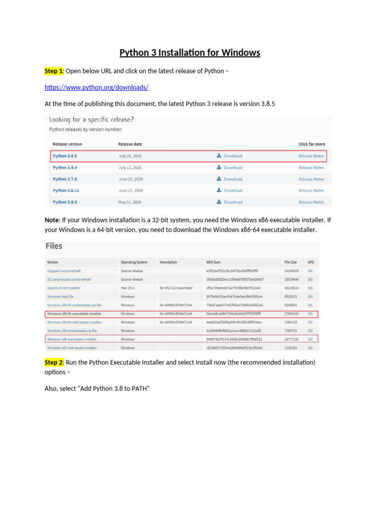 Python Installation | PDF | Installation (Computer Programs) | Python (Programming Language)