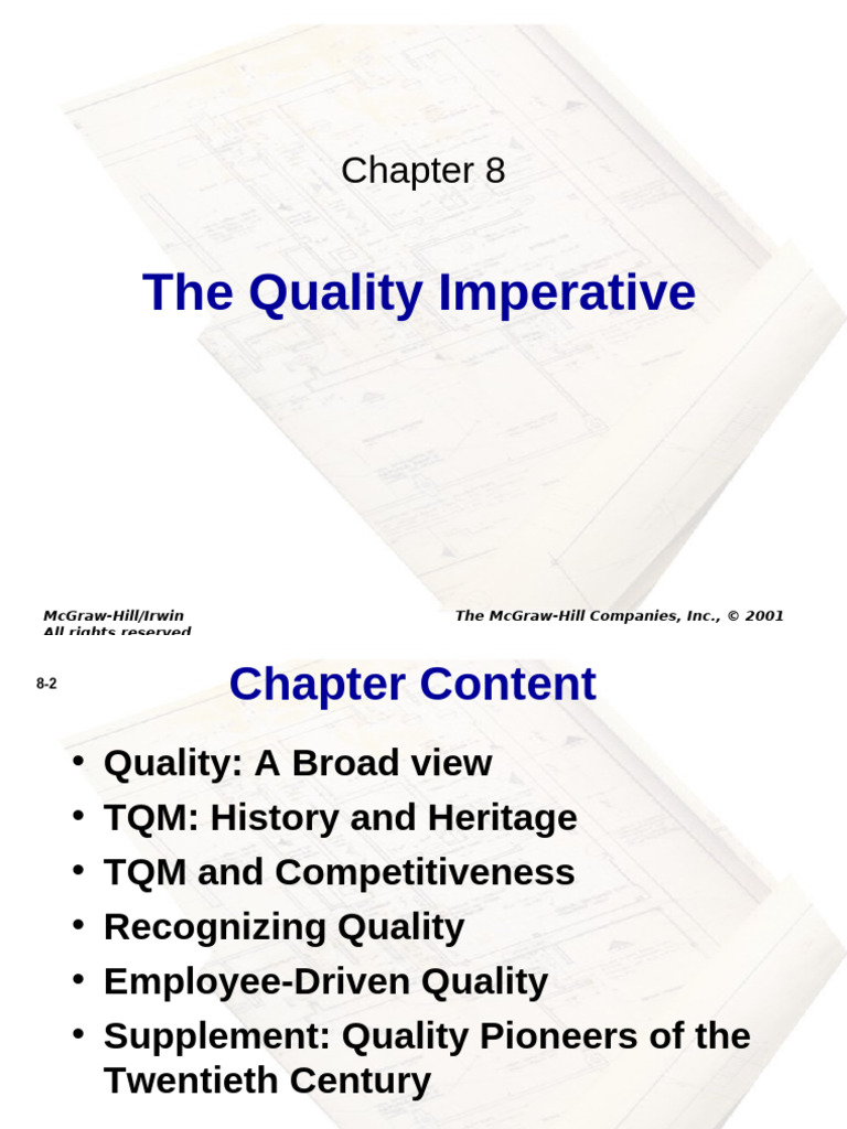 Chap008 The Quality Imperative | PDF | Quality (Business) | Iso 9000