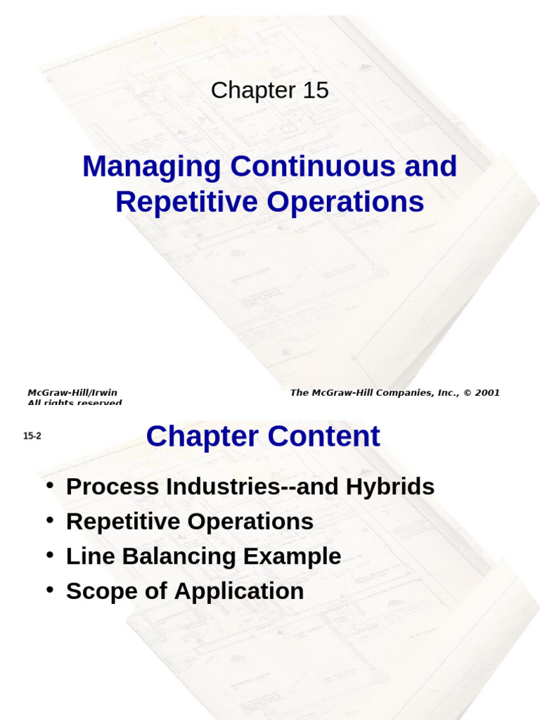 Chap015 Managing Continuous and Repetitive Operations | PDF