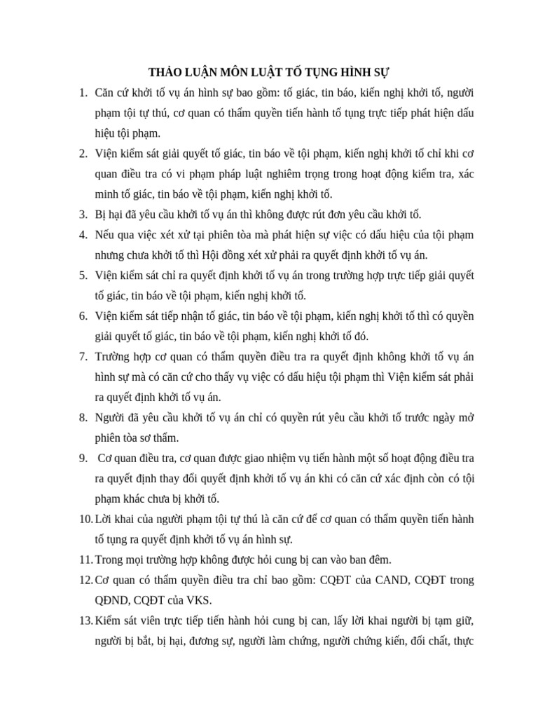 TTHS ĐỀ THẢO LUẬN | PDF