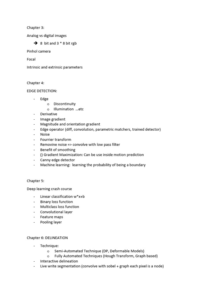 Summary of Computer Vision Cyril Stanissh | PDF | Artificial Neural ...