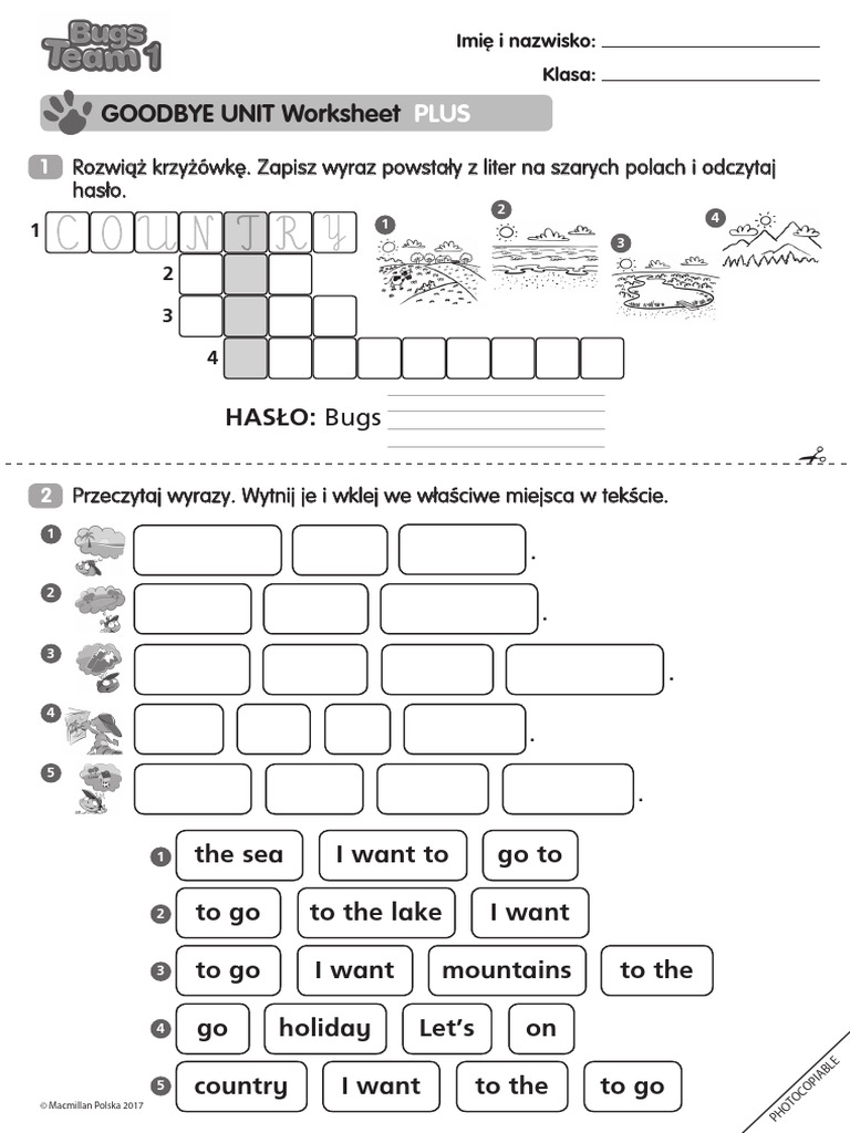 BT1 Goodbye PB Worksheet Plus | PDF
