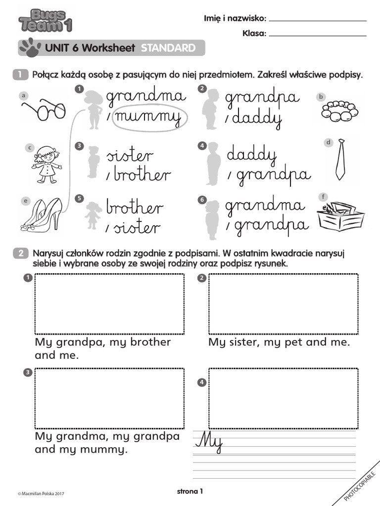 BT1 Unit 6 PB Worksheet Standard | PDF