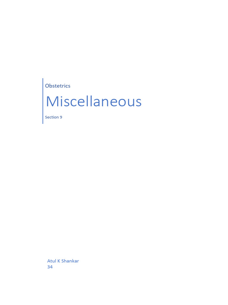 Miscellaneous | PDF | Maternal Death | Fetus