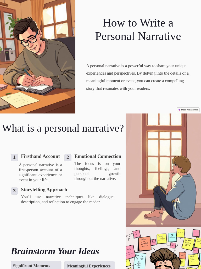 How To Write A Personal Narrative | PDF | Narrative | Experience