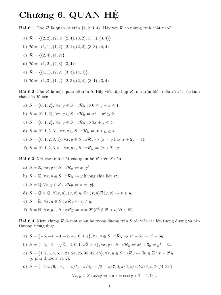 BT - Chuong 6. Quan He | PDF