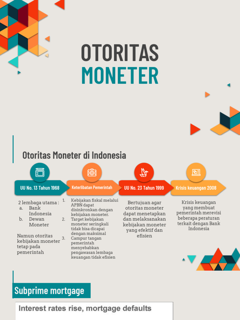Pertemuan 3 - Otoritas Moneter & Kebijakan Moneter | PDF | Pengelolaan Keuangan & Uang