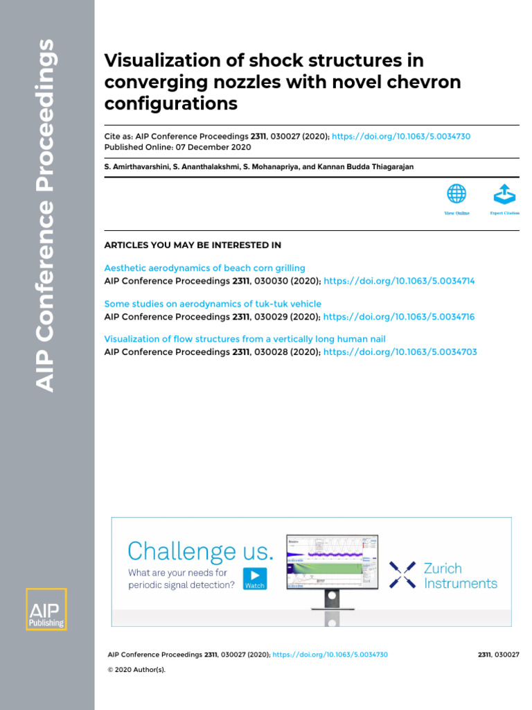 Visualization of Shock Structures in | PDF | Nozzle | Jet Engine