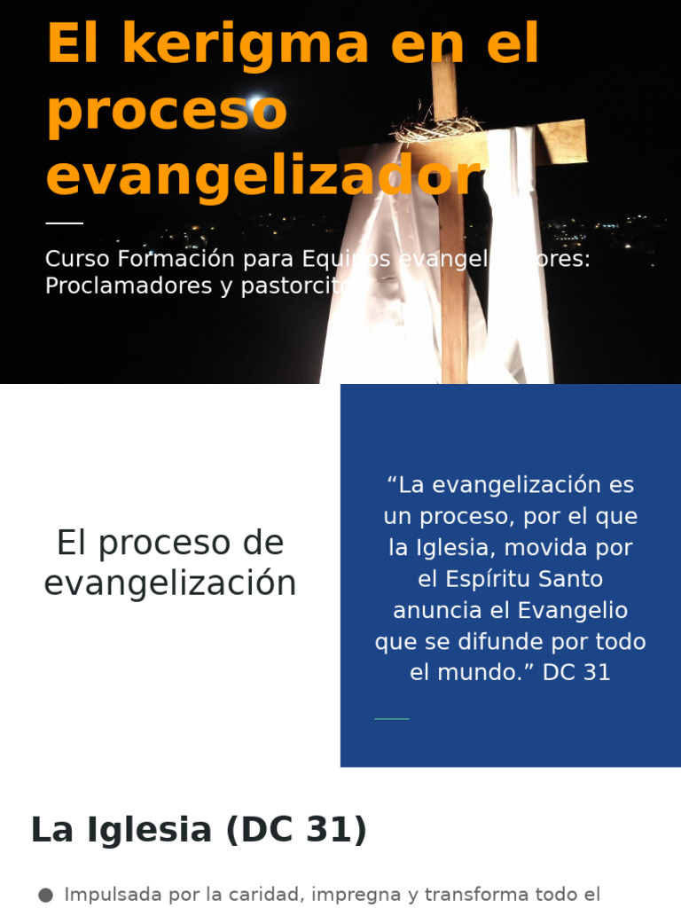 Tema 1. El Kerigma en El Proceso Evangelizador | PDF | Evangelización | Teología