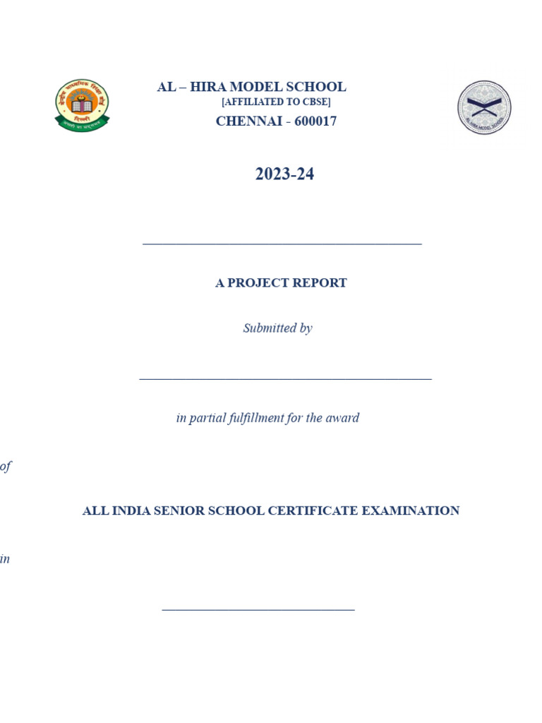 Biology Project Front Page Design | PDF | Business