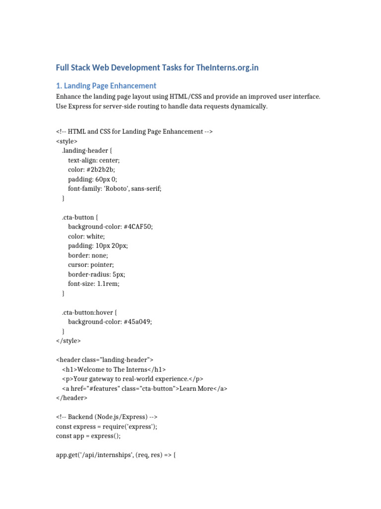 Task1 For TheInterns | PDF | Software Development | Information Technology