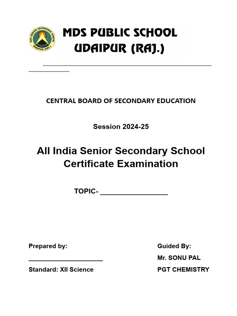 Chemistry Cover-Page | PDF