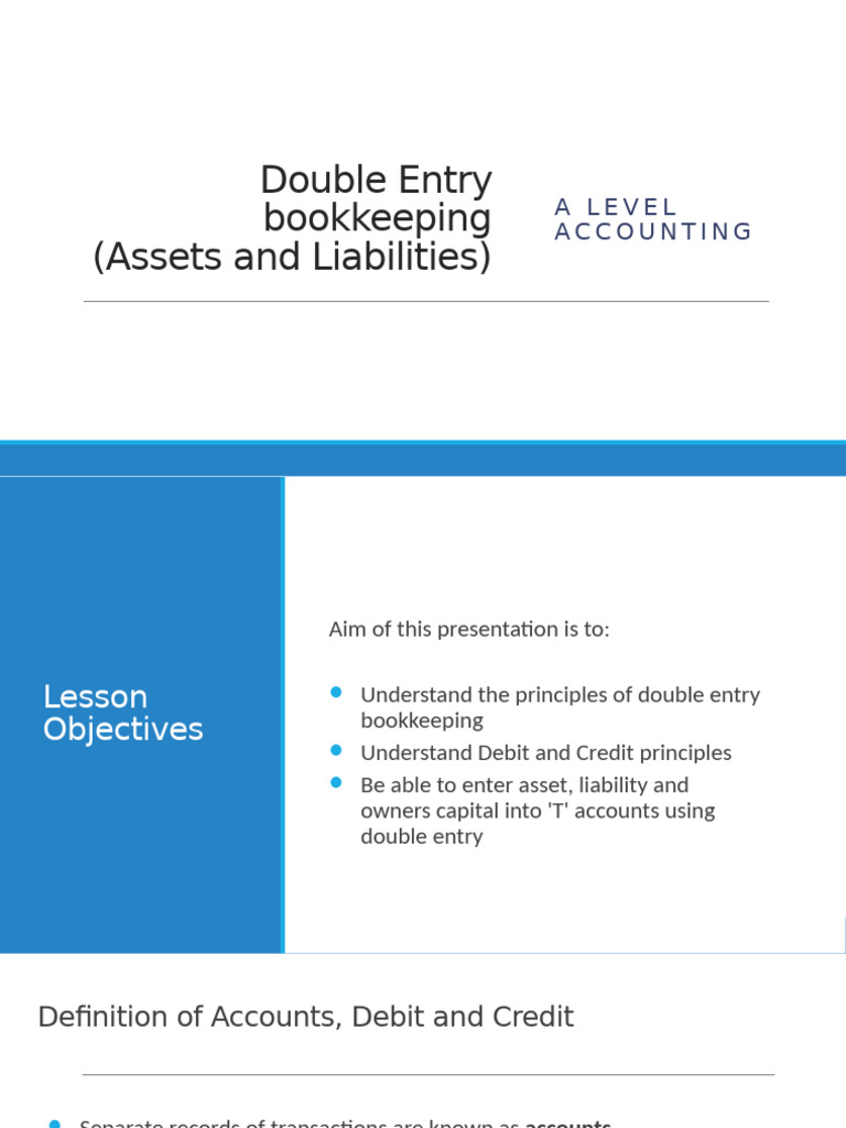 Double Entry Bookkeeping Basics | PDF | Debits And Credits | Banks