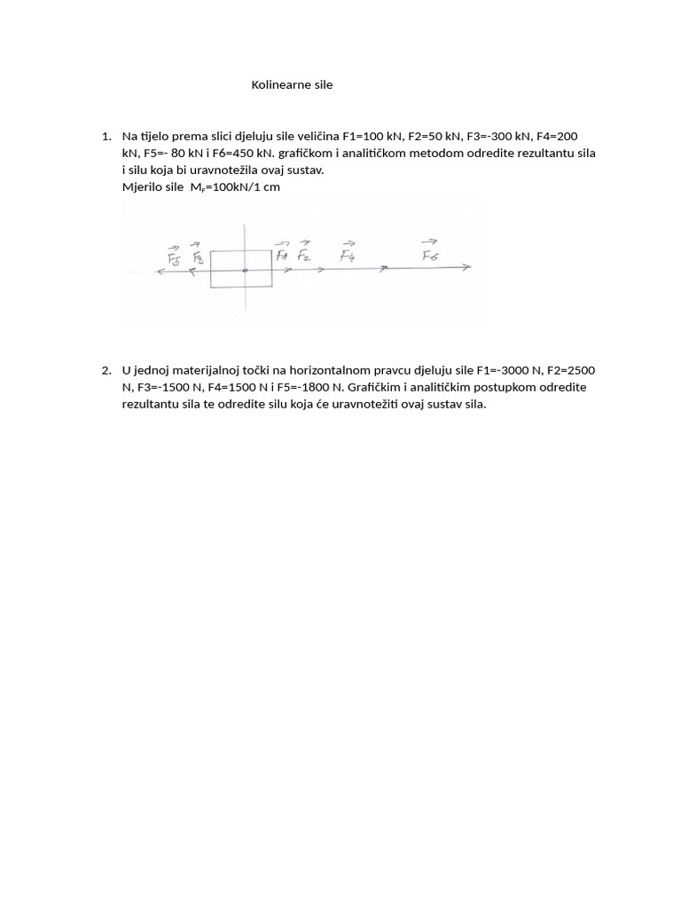 Kolinearne Sile Vježbe | PDF
