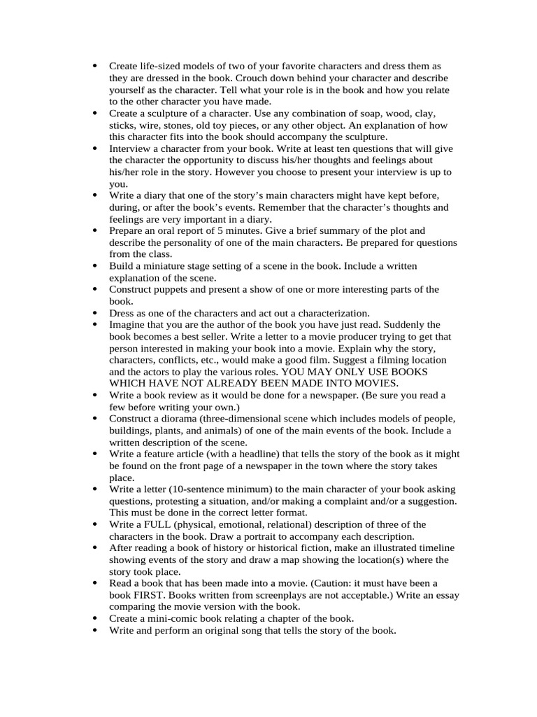 Book Tasks (Shorter Tasks) | PDF | Books