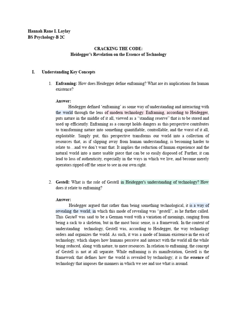 Laylay STS Heidegger | PDF | Martin Heidegger | Sustainability Laylay STS Heidegger | PDF | Martin Heidegger | Sustainability