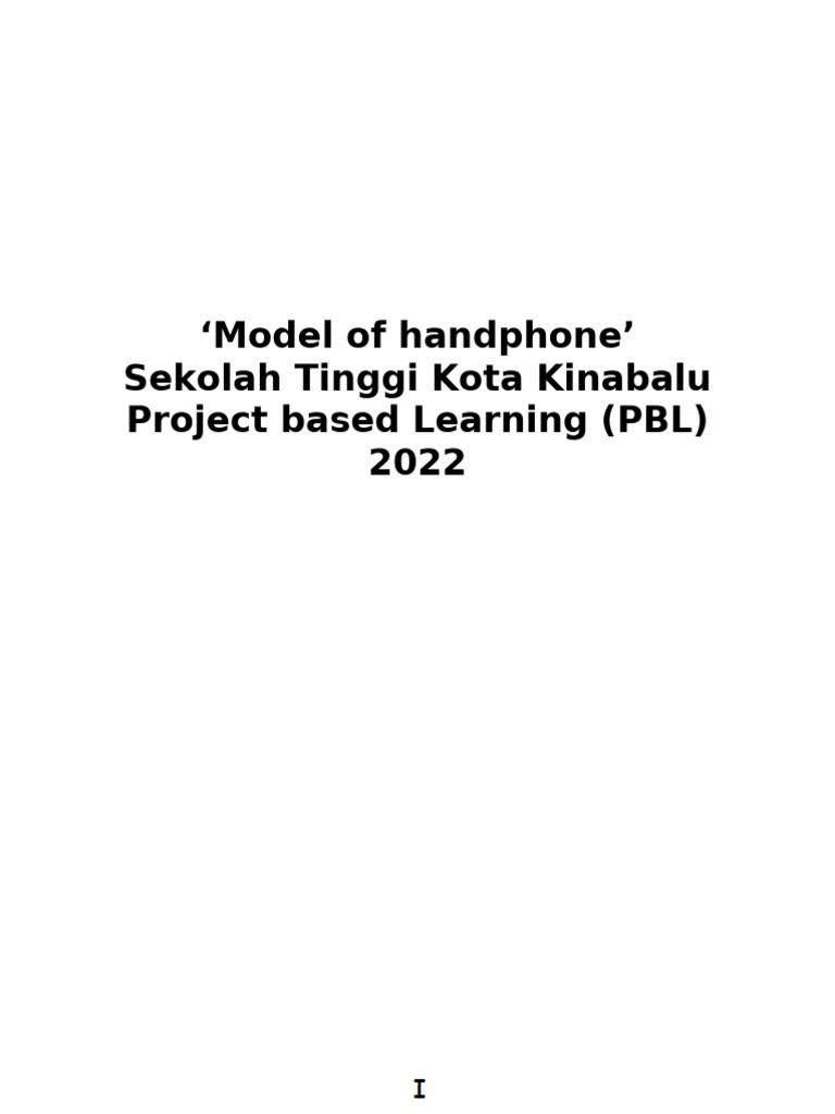 Model of Handphone | PDF