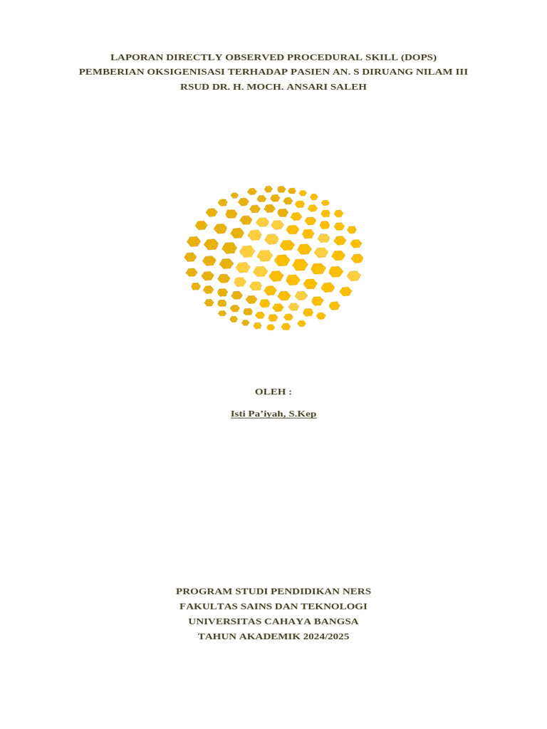 Panduan DOPS Terapi Oksigen | PDF