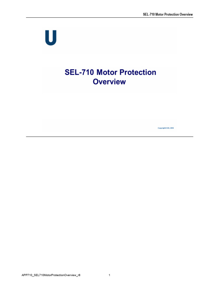 SEL-710 Motor Protection Relay Guide | PDF | Relay | Bit