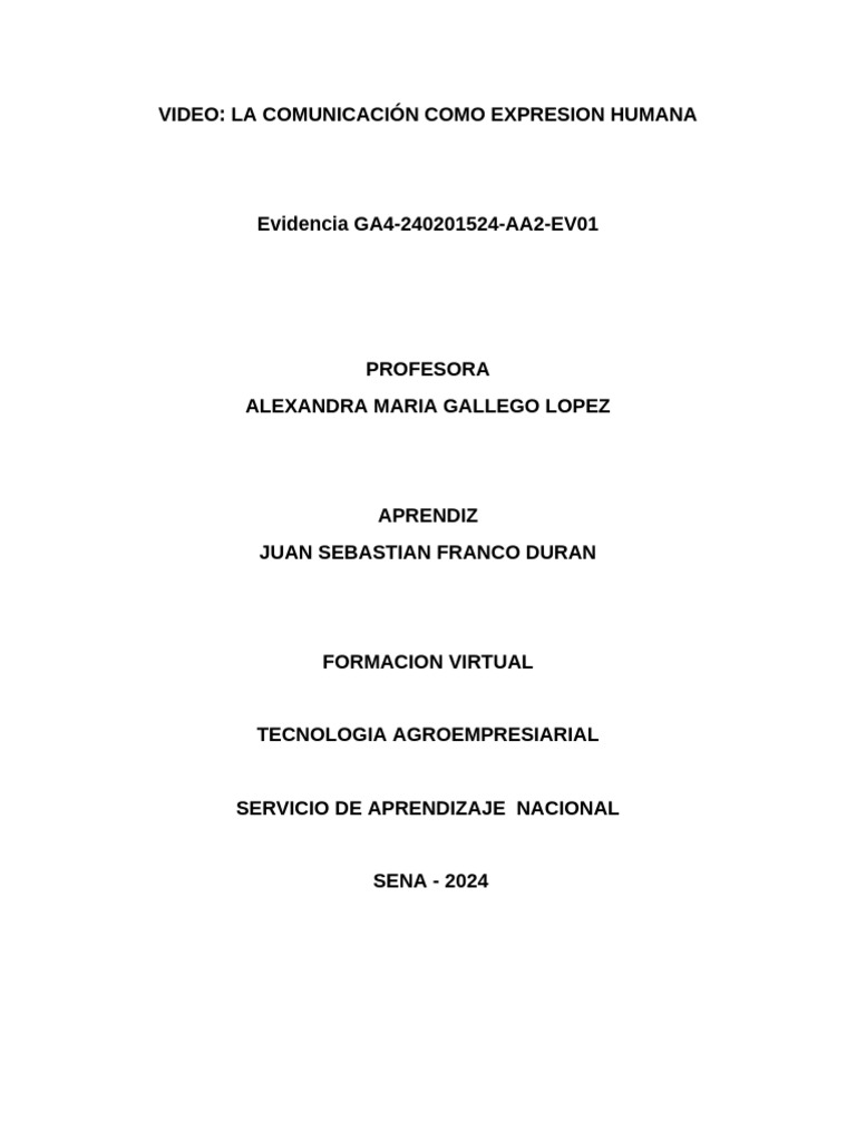 Video Como Expresion Humana | PDF | Comunicación