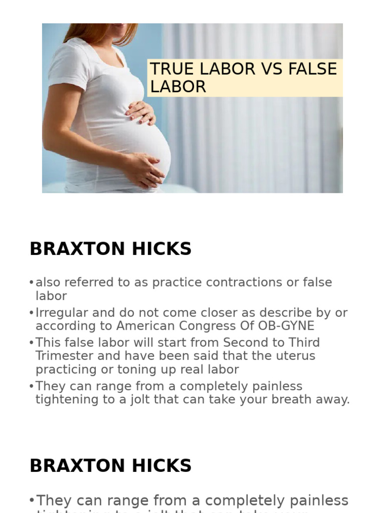 True vs False Labor: Key Differences | PDF