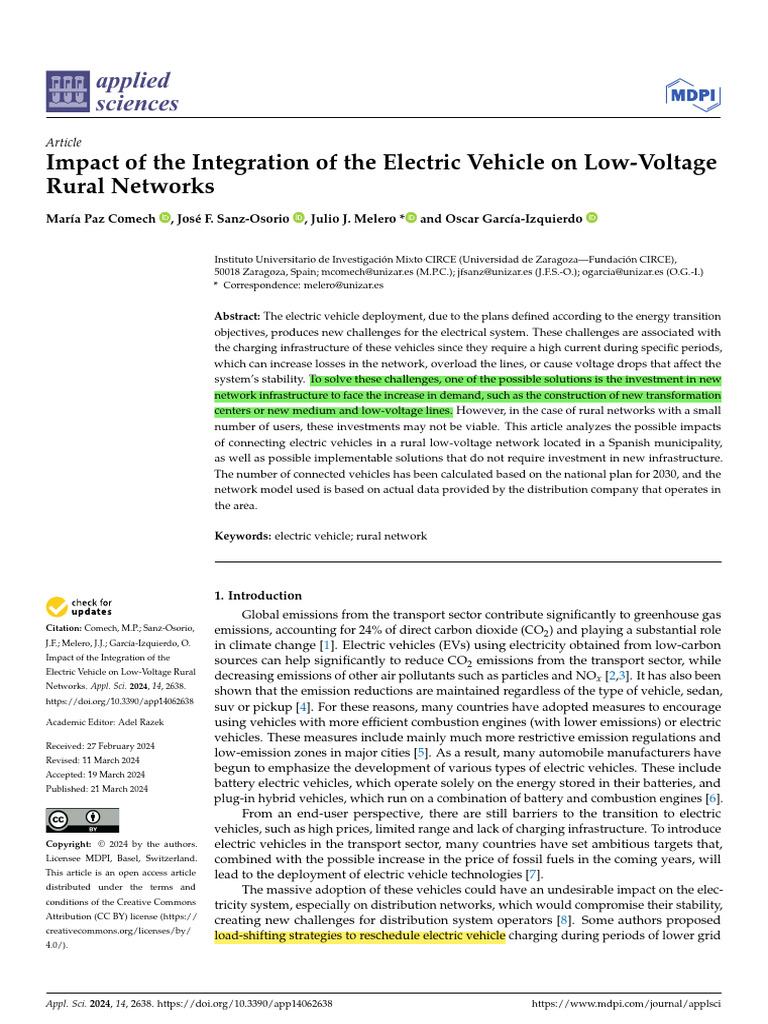 Impact of The Integration of The Electric Vehicle On Low-Voltage | PDF ...