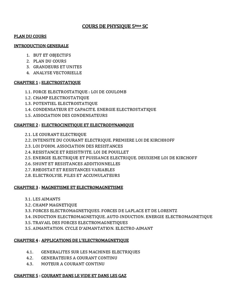 Cours de Physique 5ème SC PDF | PDF | Chiffre significatif | Grandeur ...