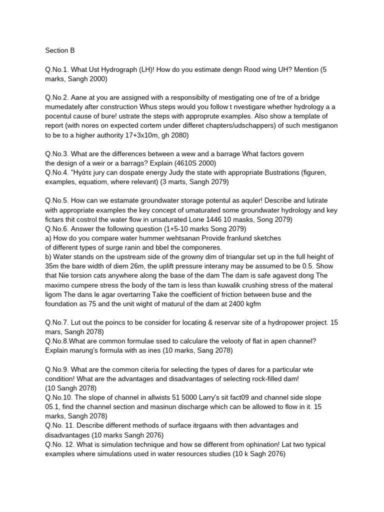 Section B | PDF | Environmental Technology | Water And The Environment