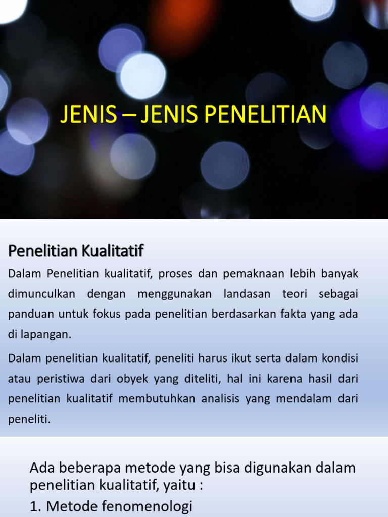 TM 2 Jenis-Jenis Penelitian | PDF