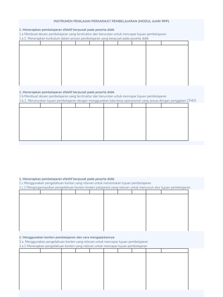 Instrumen Penilaian Perangkat Pembelajaran | PDF | Karier & Perkembangan