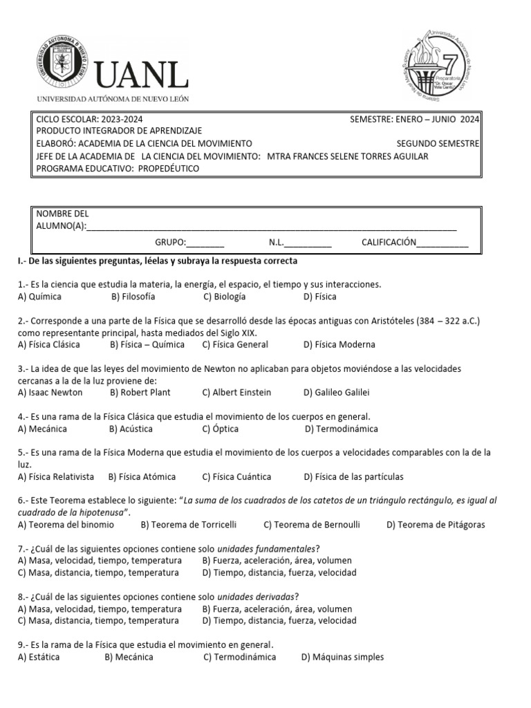 Laboratorio Integrador Final LCM 2024 | PDF | Masa | Física
