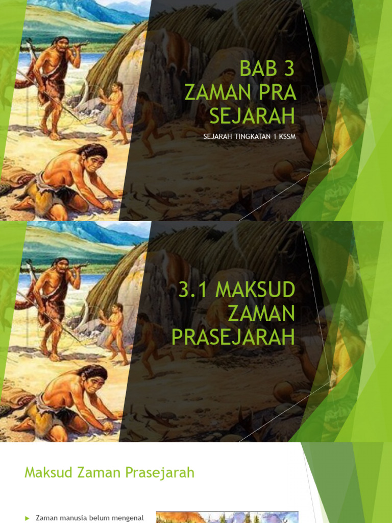 Nota Sej Ting 1 KSSM Bab 3 Zaman Prasejarah | PDF