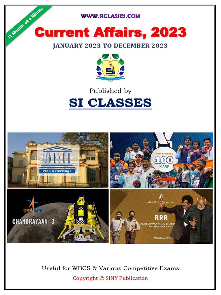 1710932923-Yearly Current Affairs (Jan 2023 - Dec 2023) | PDF