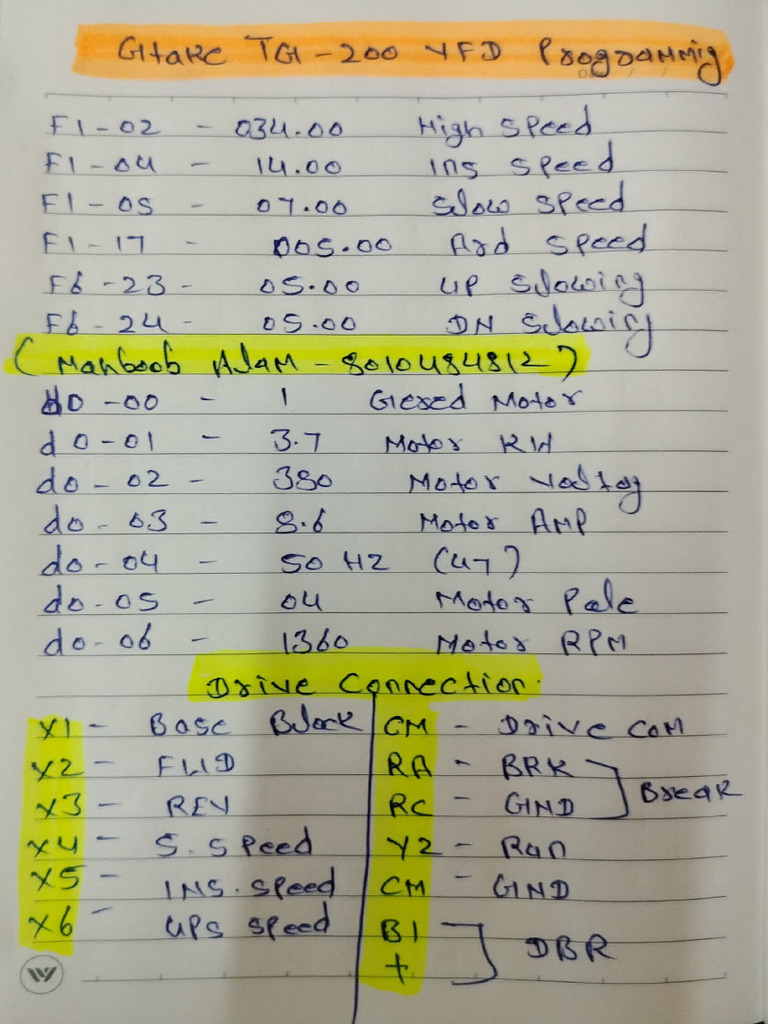 Gtake TG-200 VFD Programming & Connection | PDF