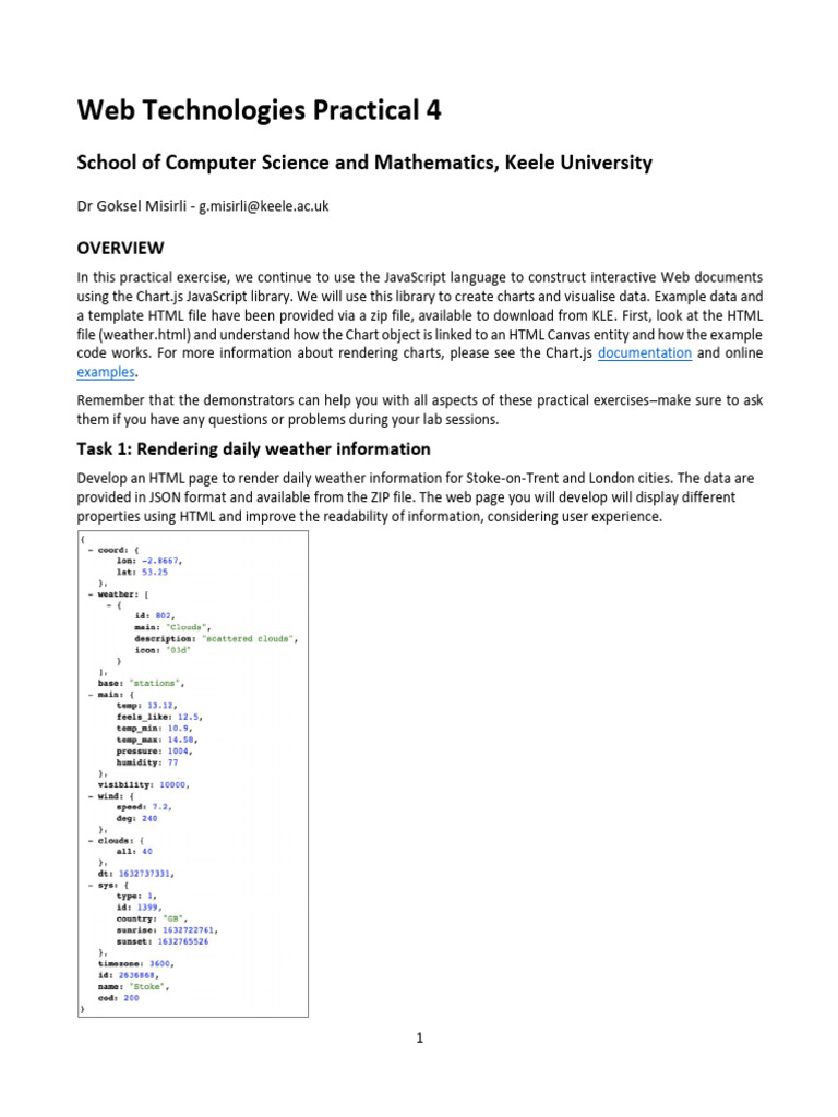 Practical4 JS II | PDF | Html | Json