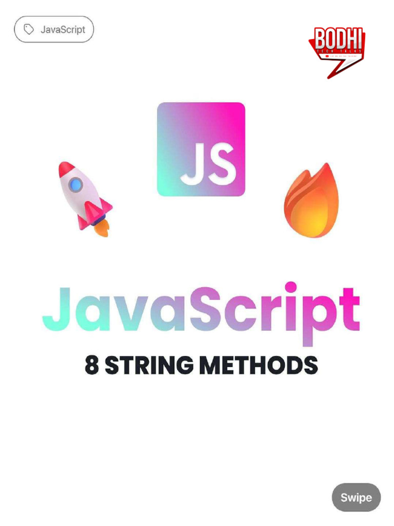 JavaScript String Methods Every Developer Should Know! | PDF