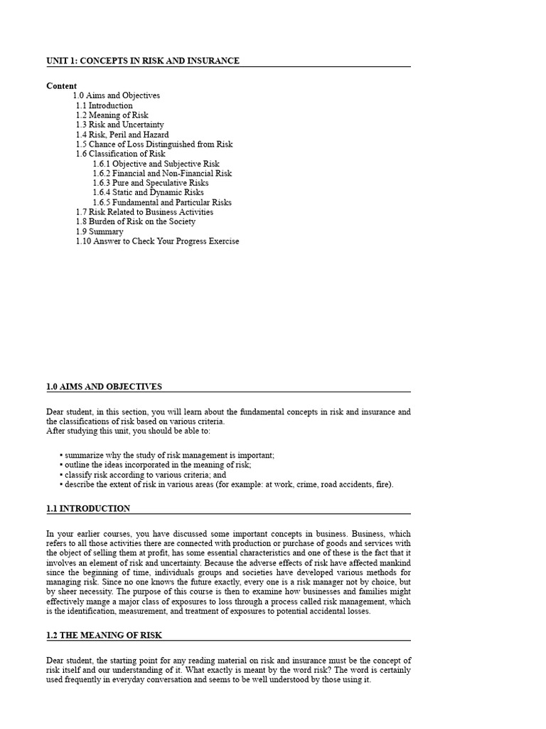 Risk Management & Insurance Module | PDF | Risk | Risk Management