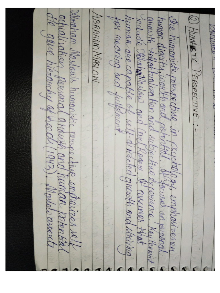 Humanistic Perspective | PDF