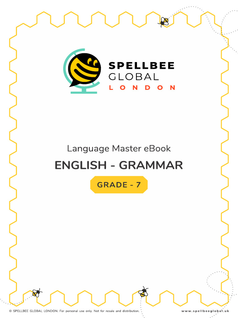 Grade-7-English-grammar-language Master Ebook Spellbee Global, London | PDF