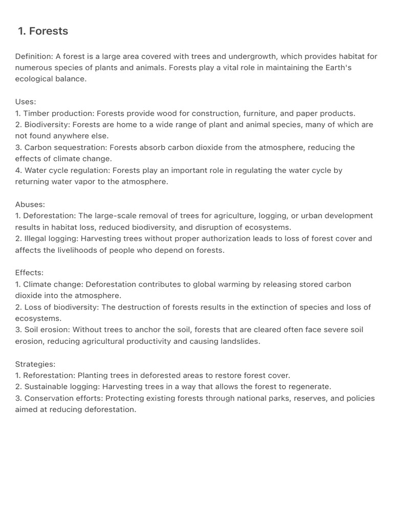 Forests Pdf Climate Change Logging