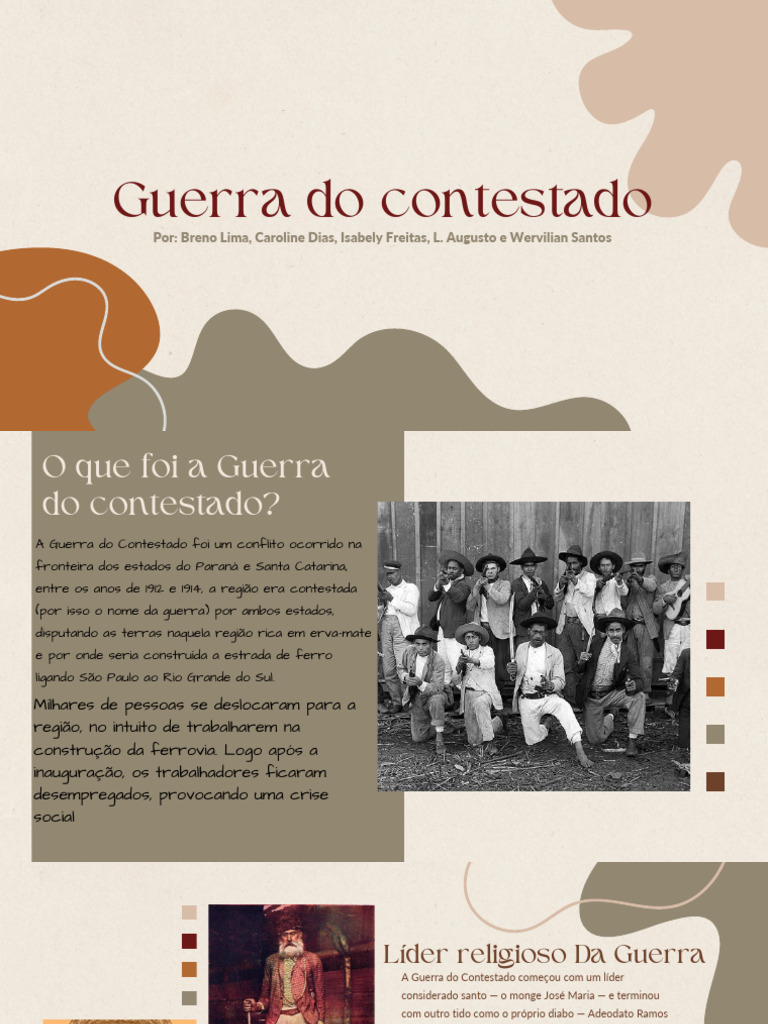 Guerra do Contestado: Conflito 1912-1916 | PDF | Messianismo | Brasil