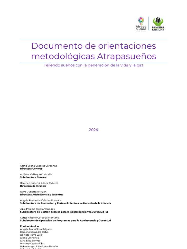 Documento de Orientaciones Metodológicas Atrapasueños 8072024 | PDF
