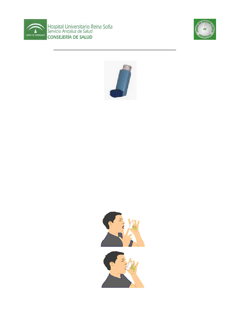 Uso Inhaladores | PDF | Boca | Agua