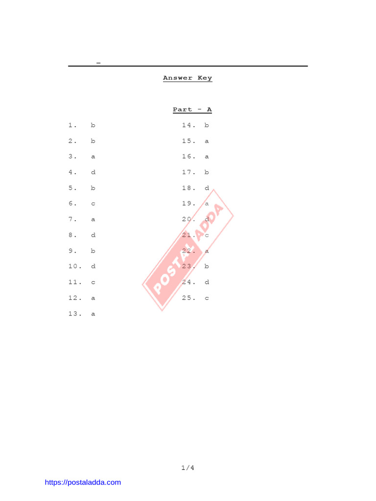 Answer Keys Paper V 2022 | PDF