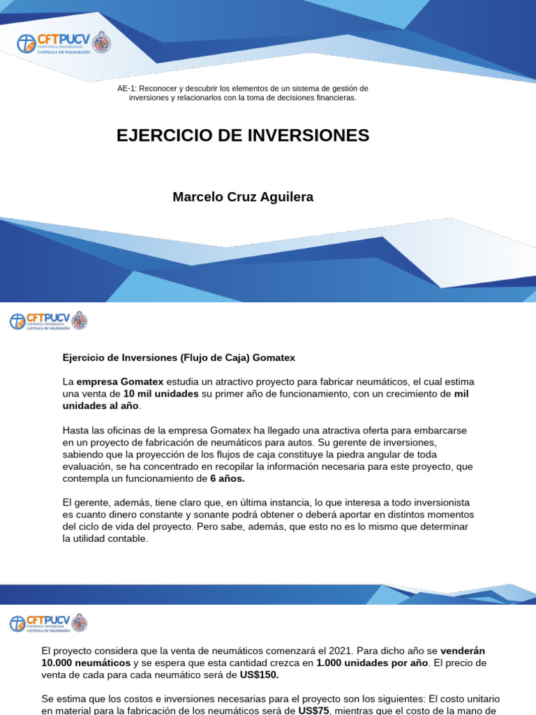 Ejercicio de Inversiones: Marcelo Cruz Aguilera | PDF | Depreciación | Contabilidad
