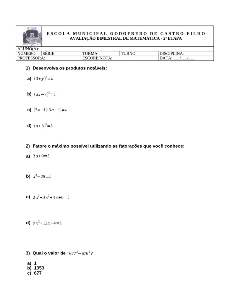 Ab 2 GC 9ano 2024 PDF