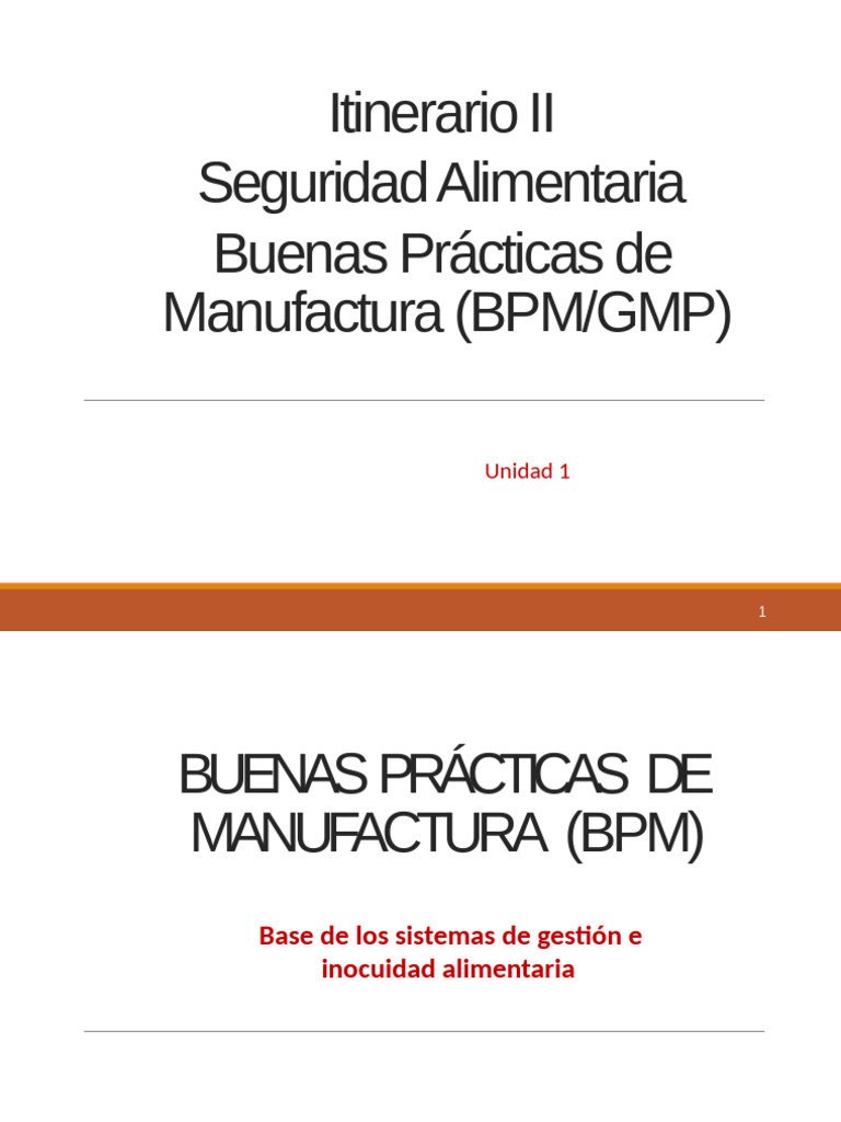 Buenas Prácticas de Manufactura en Alimentos | PDF | Alimentos ...