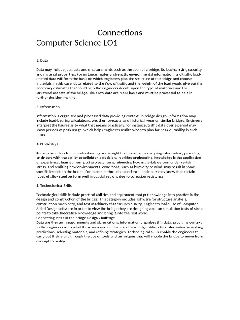 Connection Computer Science | PDF | Data | Software